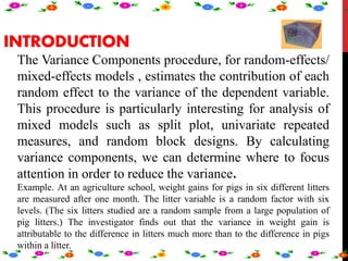 Variance component analysis by paravayya c pujeri | PPTX