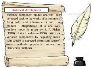 Variance component analysis by paravayya c pujeri | PPTX