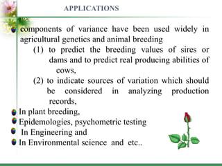 Variance component analysis by paravayya c pujeri | PPTX