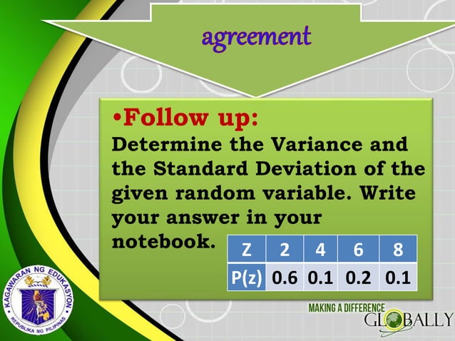 VARIANCE OF DISCRETE RANDOM VARIABLE.pptx