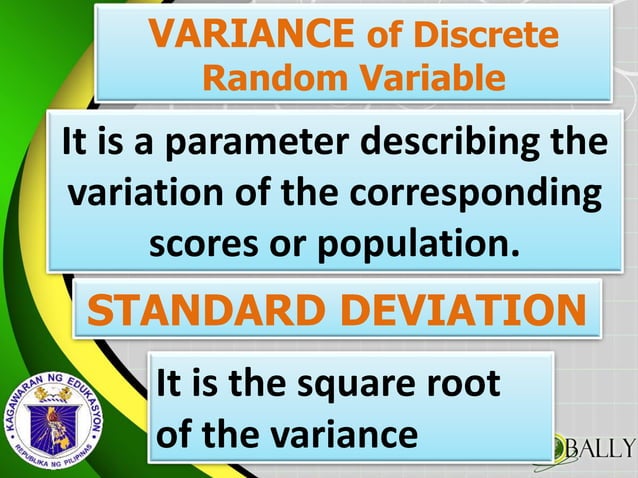 VARIANCE OF DISCRETE RANDOM VARIABLE.pptx