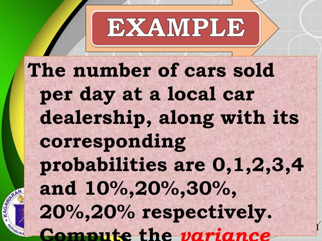 VARIANCE OF DISCRETE RANDOM VARIABLE.pptx