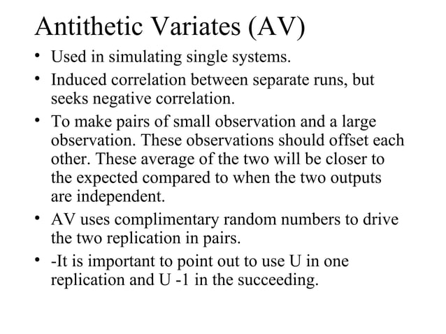 Variance reduction techniques (vrt) | PPT