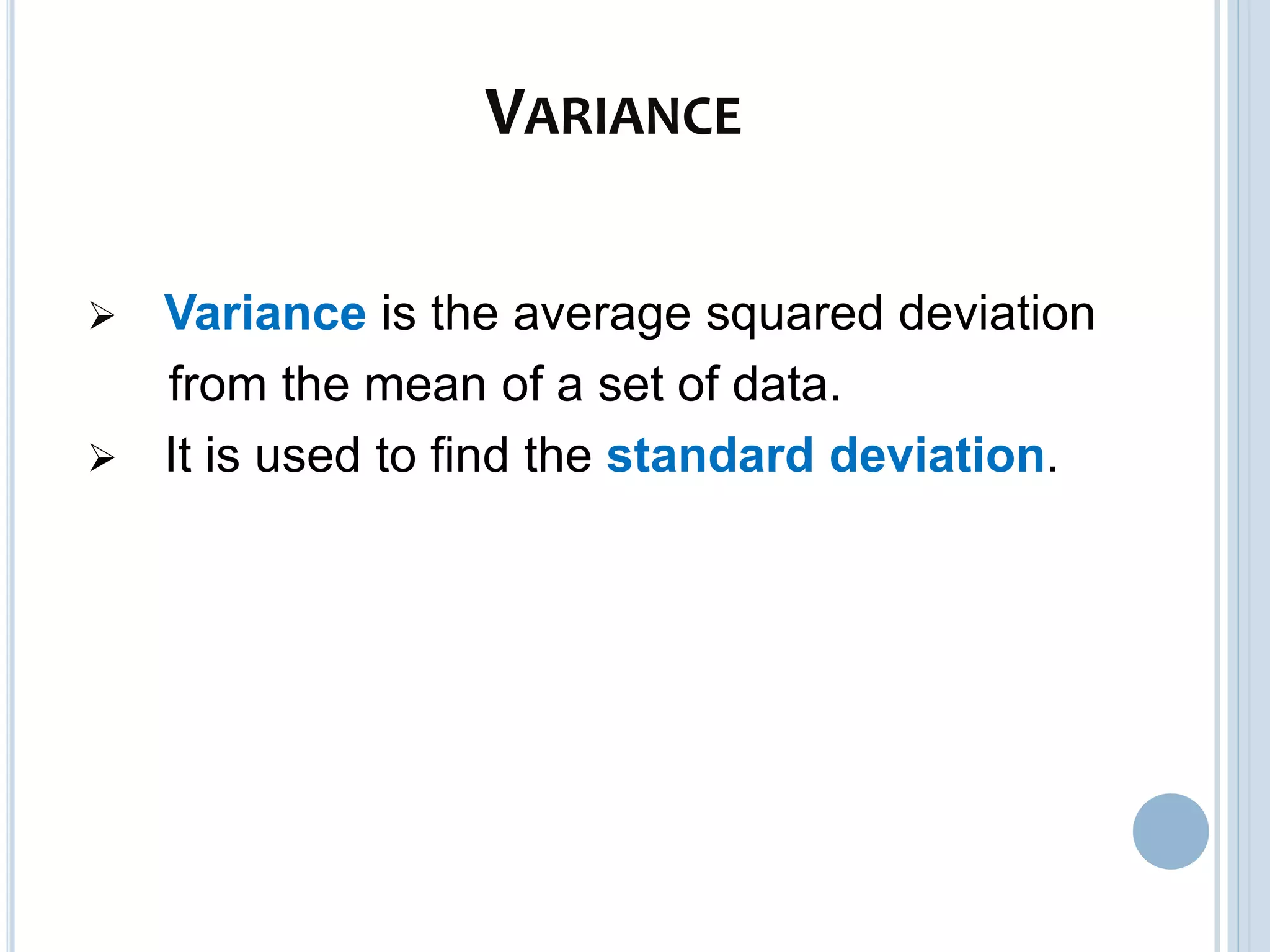Variance & standard deviation | PPTX