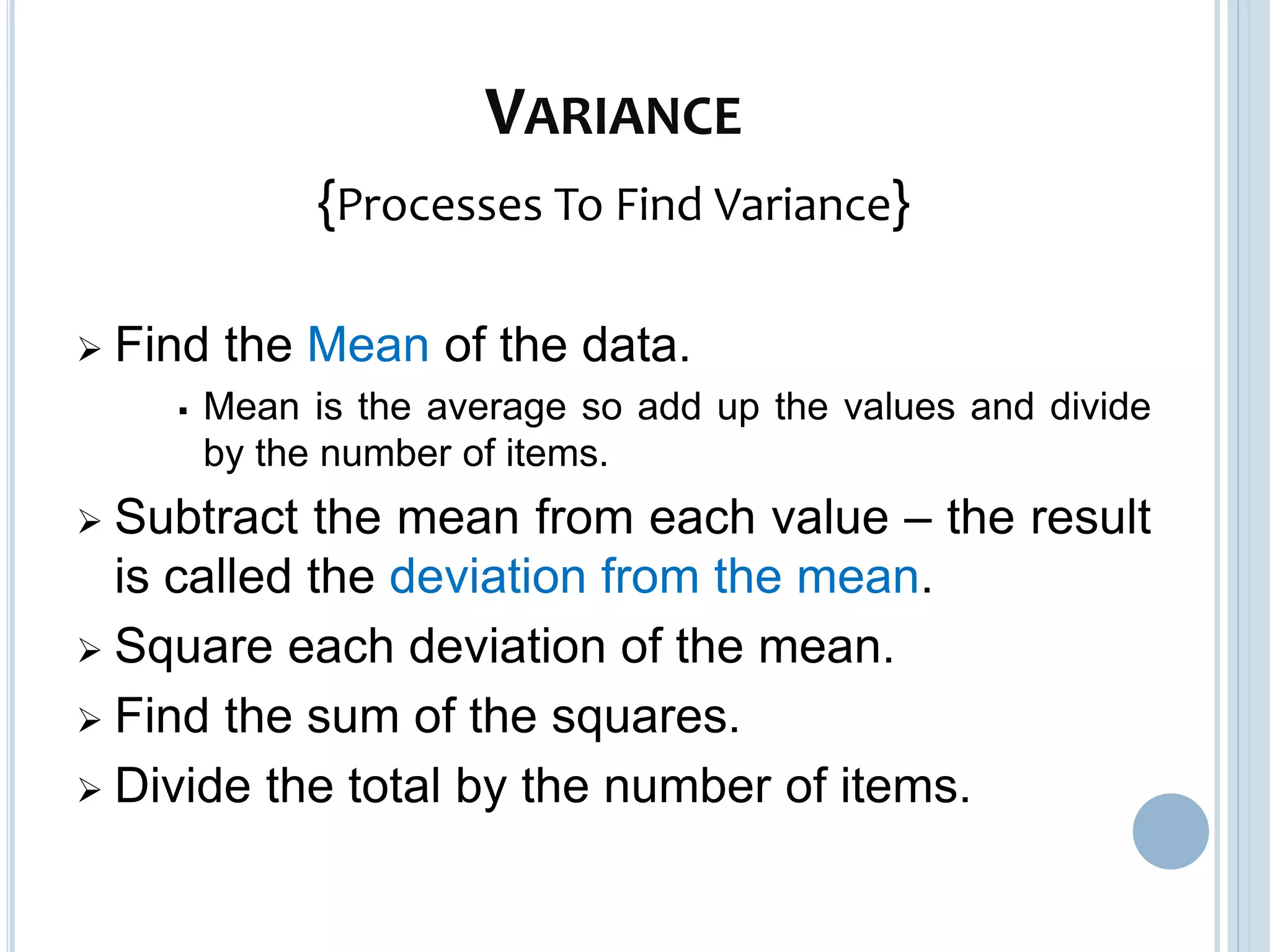 Variance And Standard Deviation Pptx