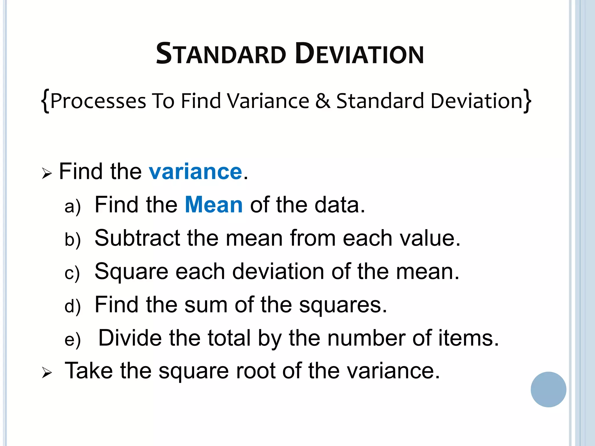 Variance & standard deviation | PPTX