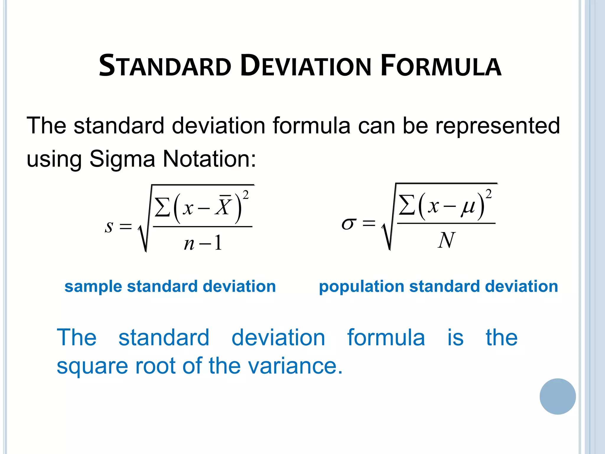 Variance And Standard Deviation Pptx