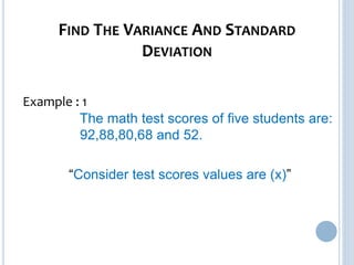 Variance & standard deviation | PPTX