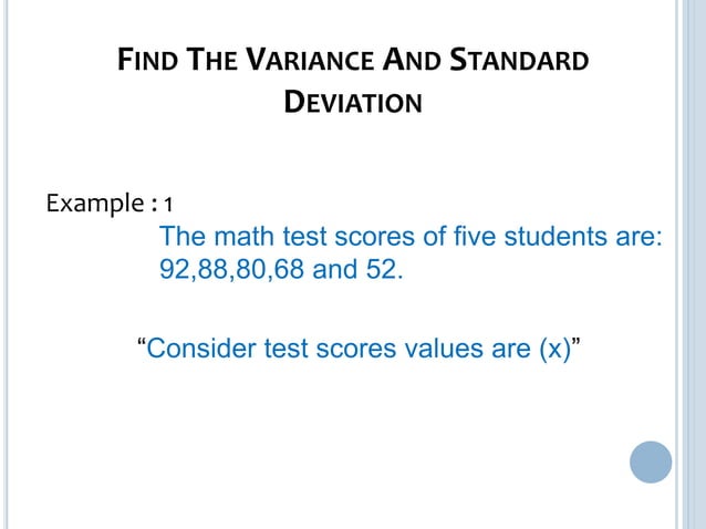 Variance & standard deviation | PPTX
