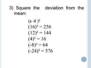 Variance & standard deviation | PPTX