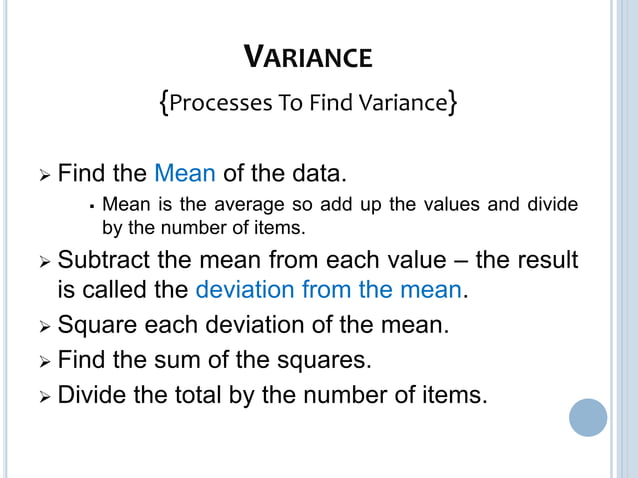 Variance & standard deviation | PPTX