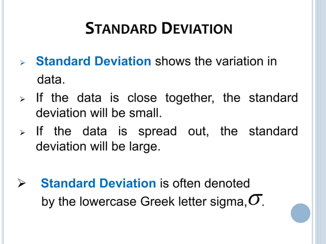 Variance & standard deviation | PPTX