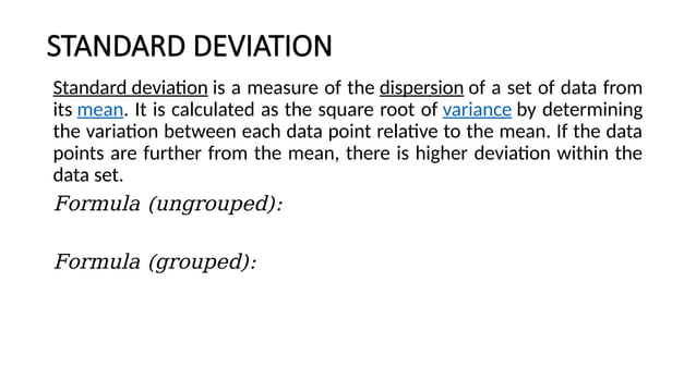 Variance And Standard Deviation Etc Pptx