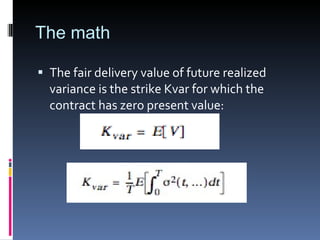 Variance Swaps | PPT