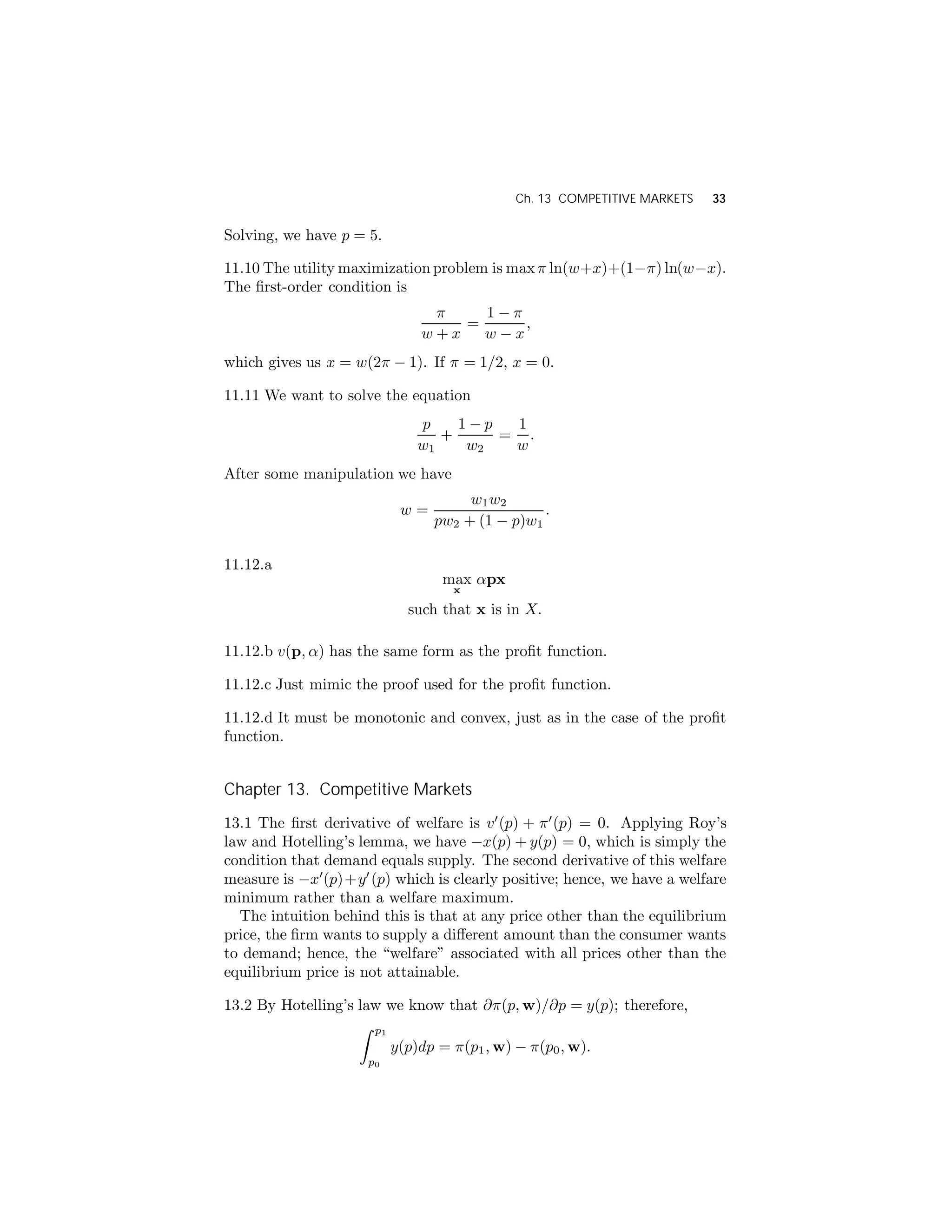Varian, microeconomic analysis, solution book | PDF