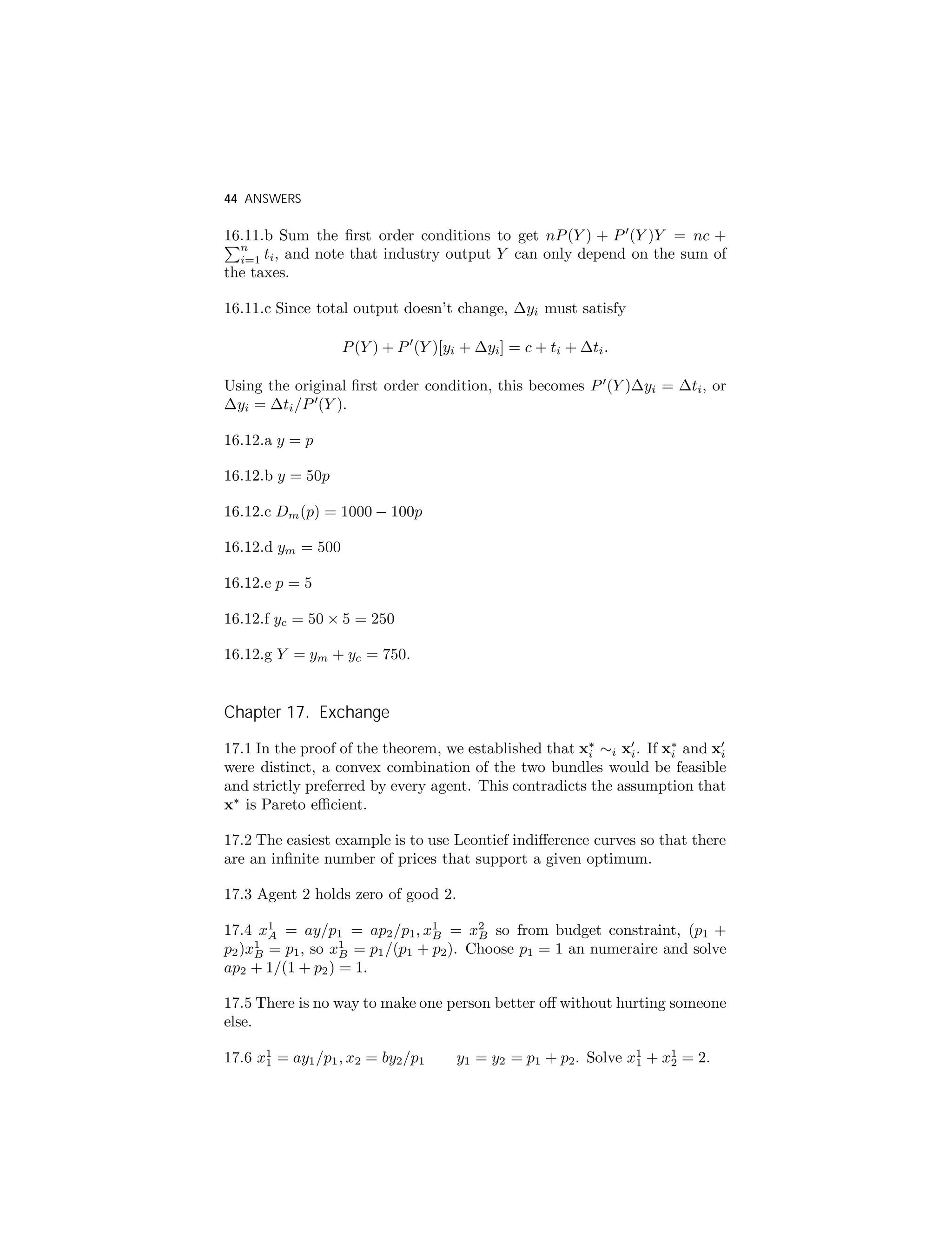 Varian, microeconomic analysis, solution book | PDF