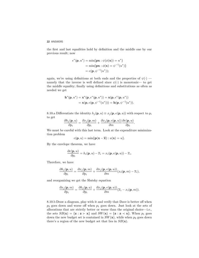 Varian, microeconomic analysis, solution book | PDF