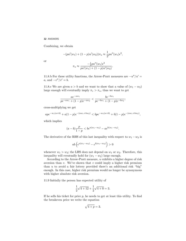 Varian, microeconomic analysis, solution book | PDF