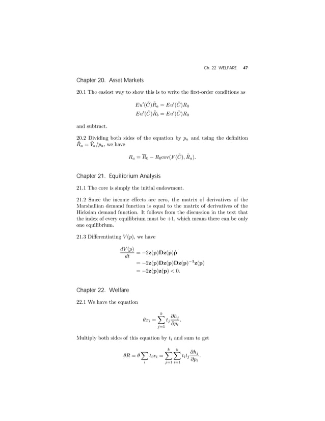 Varian, microeconomic analysis, solution book | PDF