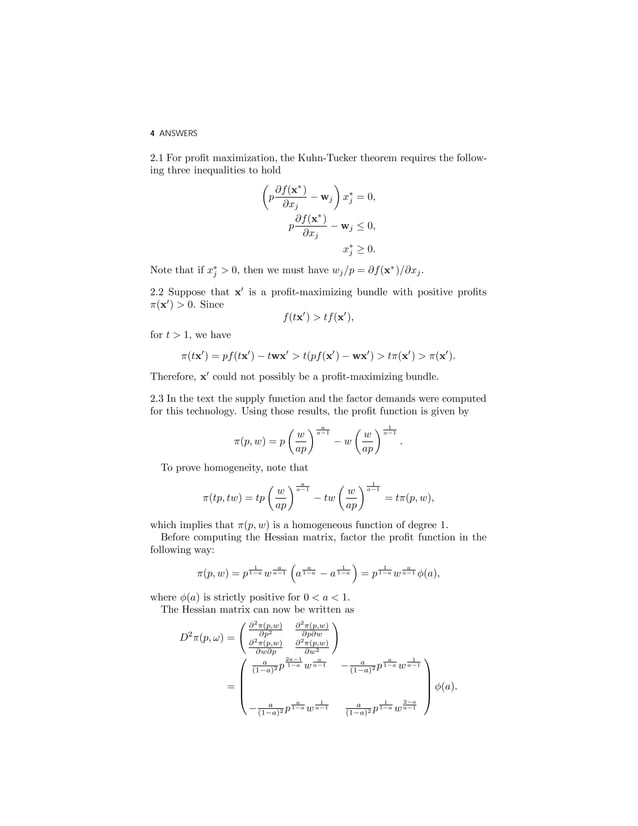 Varian, microeconomic analysis, solution book | PDF