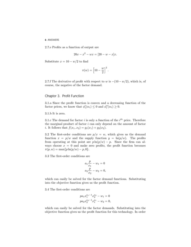 Varian, microeconomic analysis, solution book | PDF