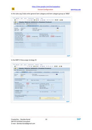 Variant Configurition in SAP: Beginners Guide | www.sapdocs.info