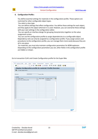 Variant Configurition in SAP: Beginners Guide | www.sapdocs.info