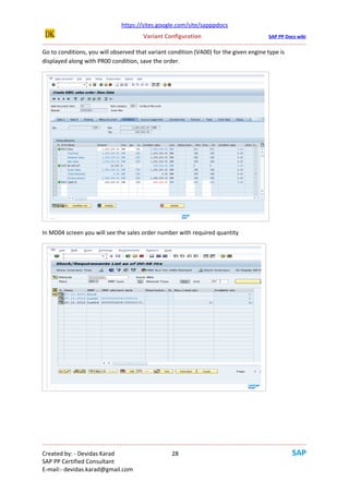 Variant Configurition in SAP: Beginners Guide | www.sapdocs.info