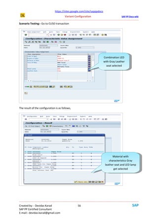 Variant Configurition in SAP: Beginners Guide | www.sapdocs.info
