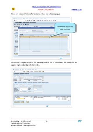 Variant Configurition in SAP: Beginners Guide | www.sapdocs.info