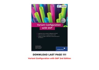 Variant Configuration with SAP 2nd Edition | PDF