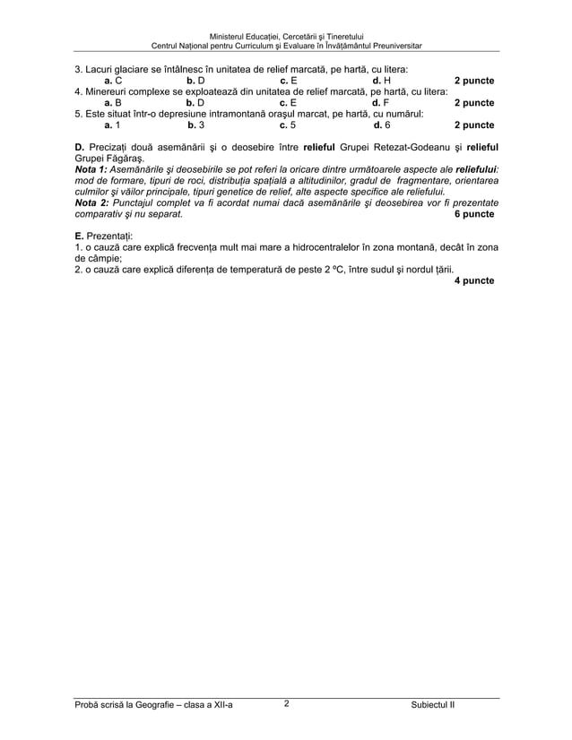 Varianta 3 bac sub II | PDF