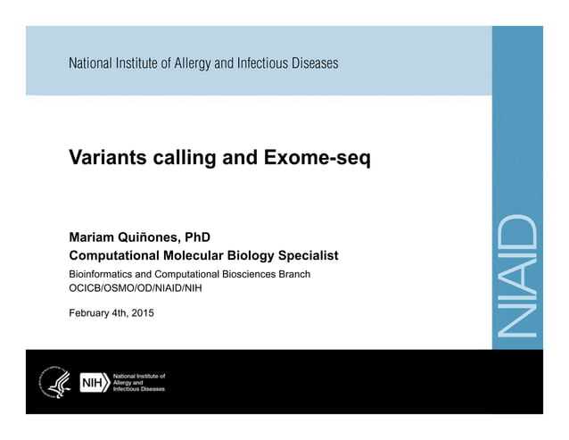 Variant analysis and whole exome sequencing | PDF