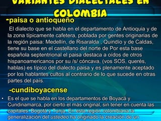 Variantes dialectales | PPTX
