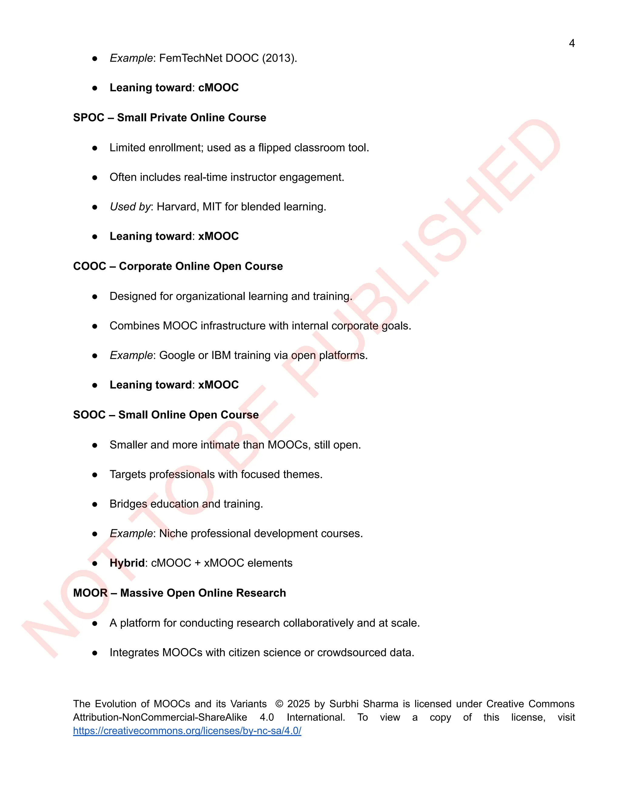 The Evolution of MOOCs (Massive Open Online Courses) and its Variants | PDF
