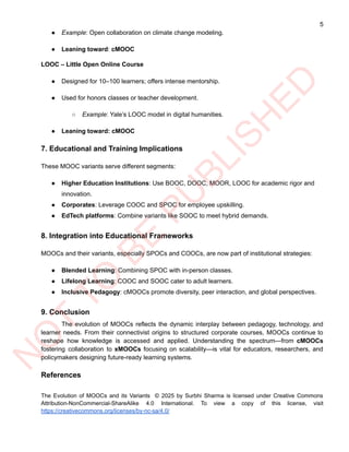 The Evolution of MOOCs (Massive Open Online Courses) and its Variants | PDF