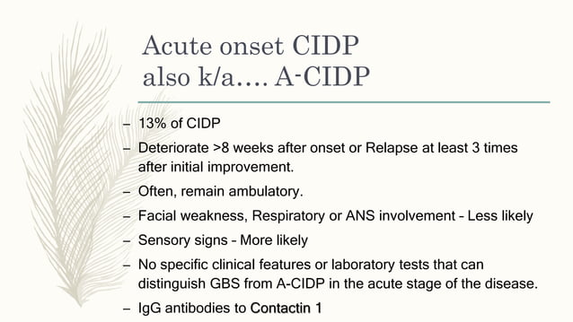 Variants of AIDP & CIDP.pptx | Brain and Nervous System Disorders | Diseases and Conditions