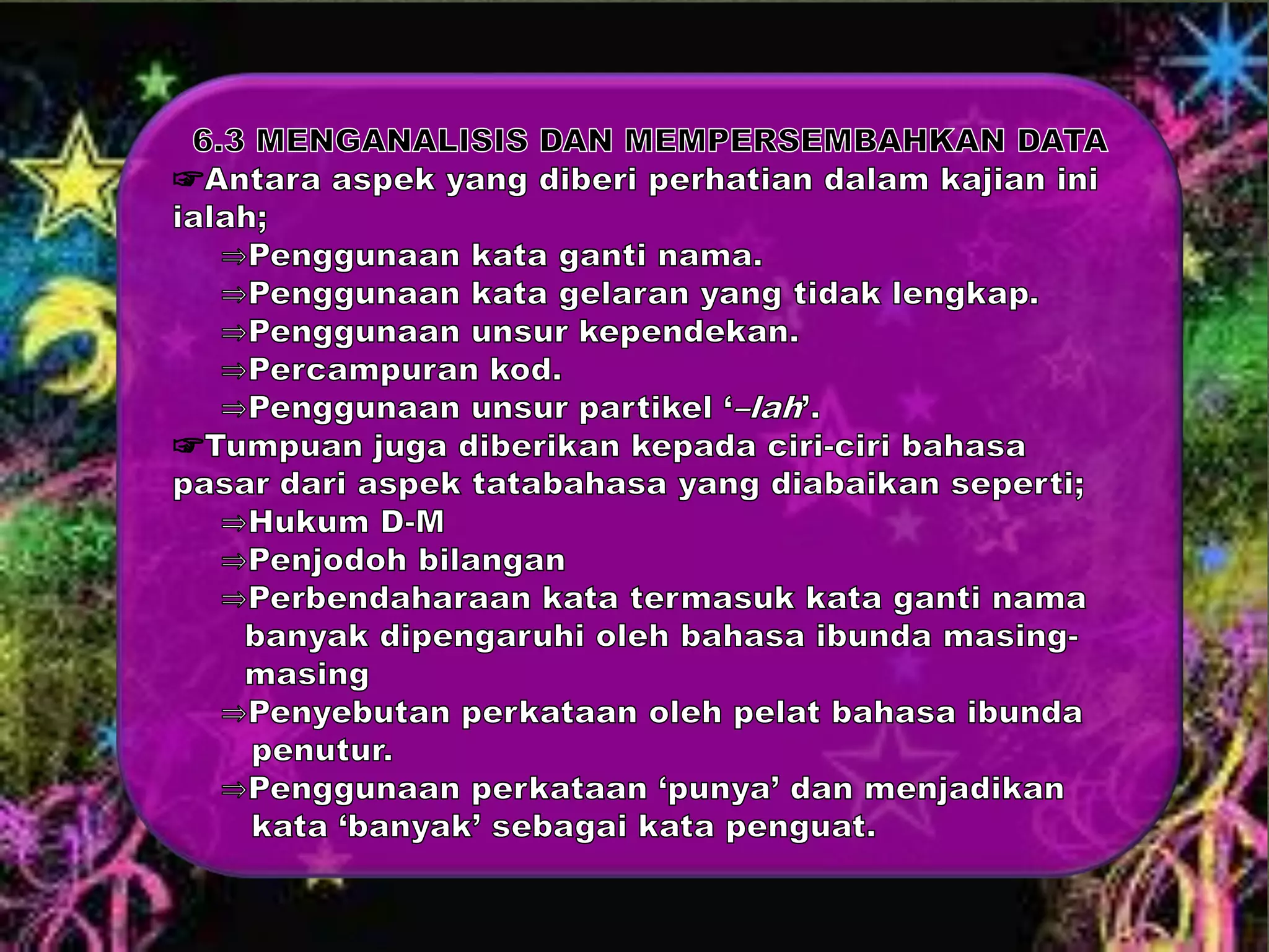 Variasi bahasa(bahasa mesra dan bahasa pasar) | PPTX