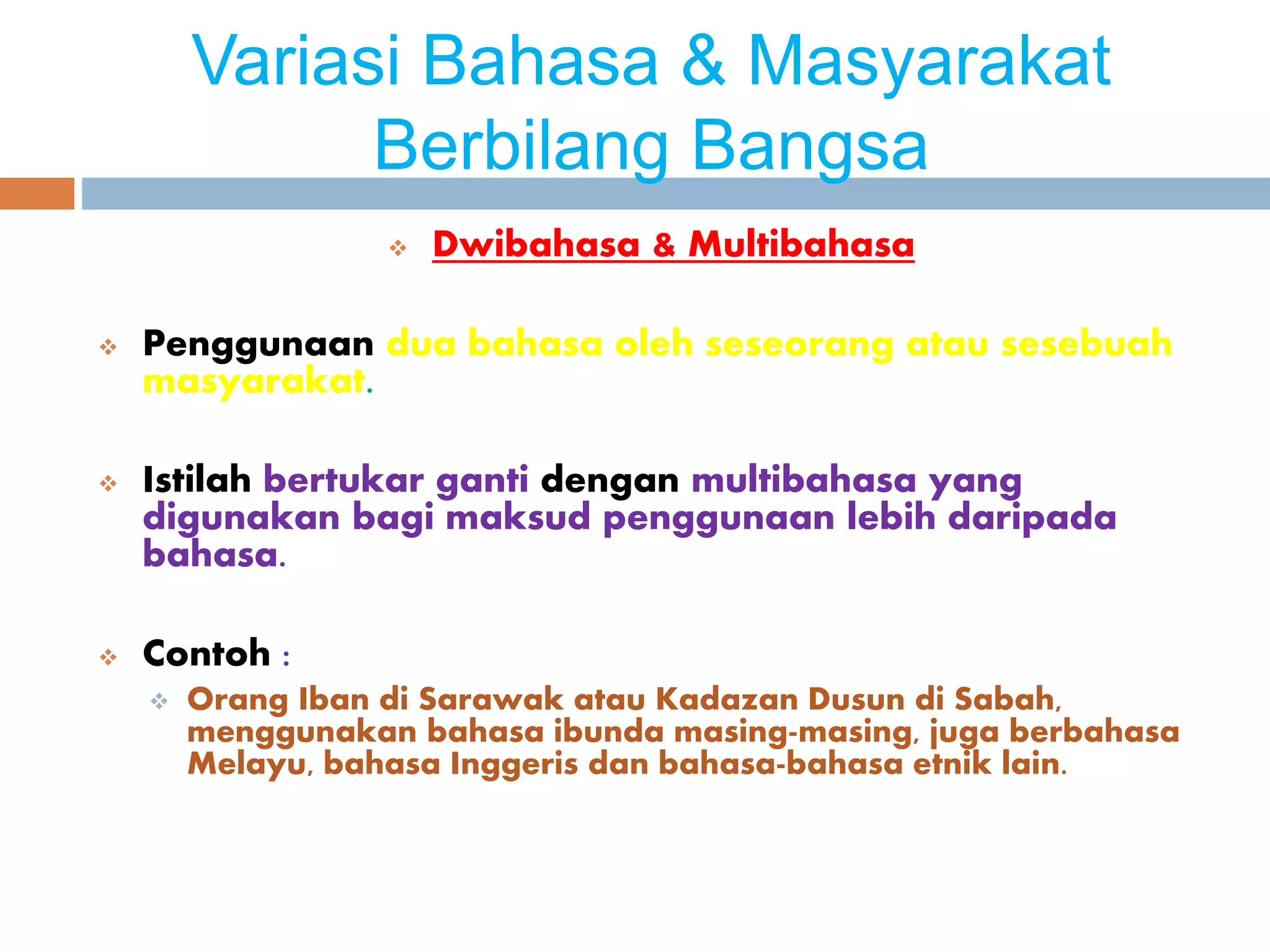 Variasi bahasa Penggal 3 | PPTX