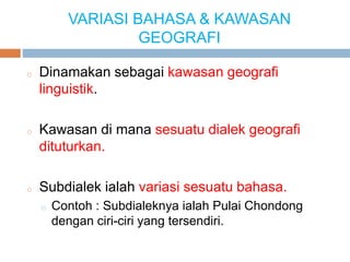 Variasi bahasa Penggal 3 | PPTX