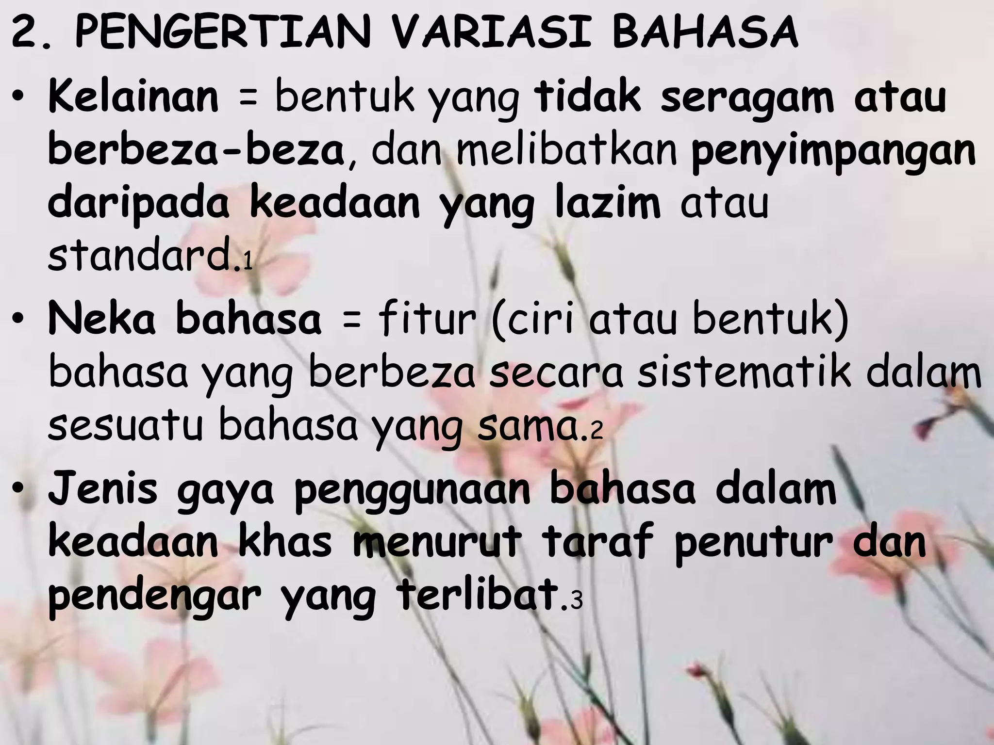 Variasi bahasa | PPTX