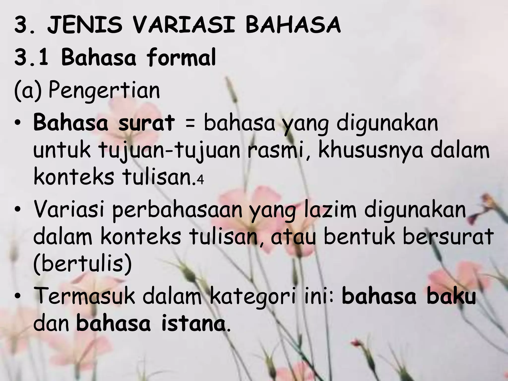 Variasi bahasa | PPTX