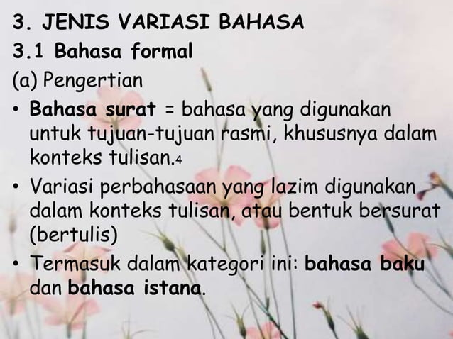 Variasi bahasa | PPTX