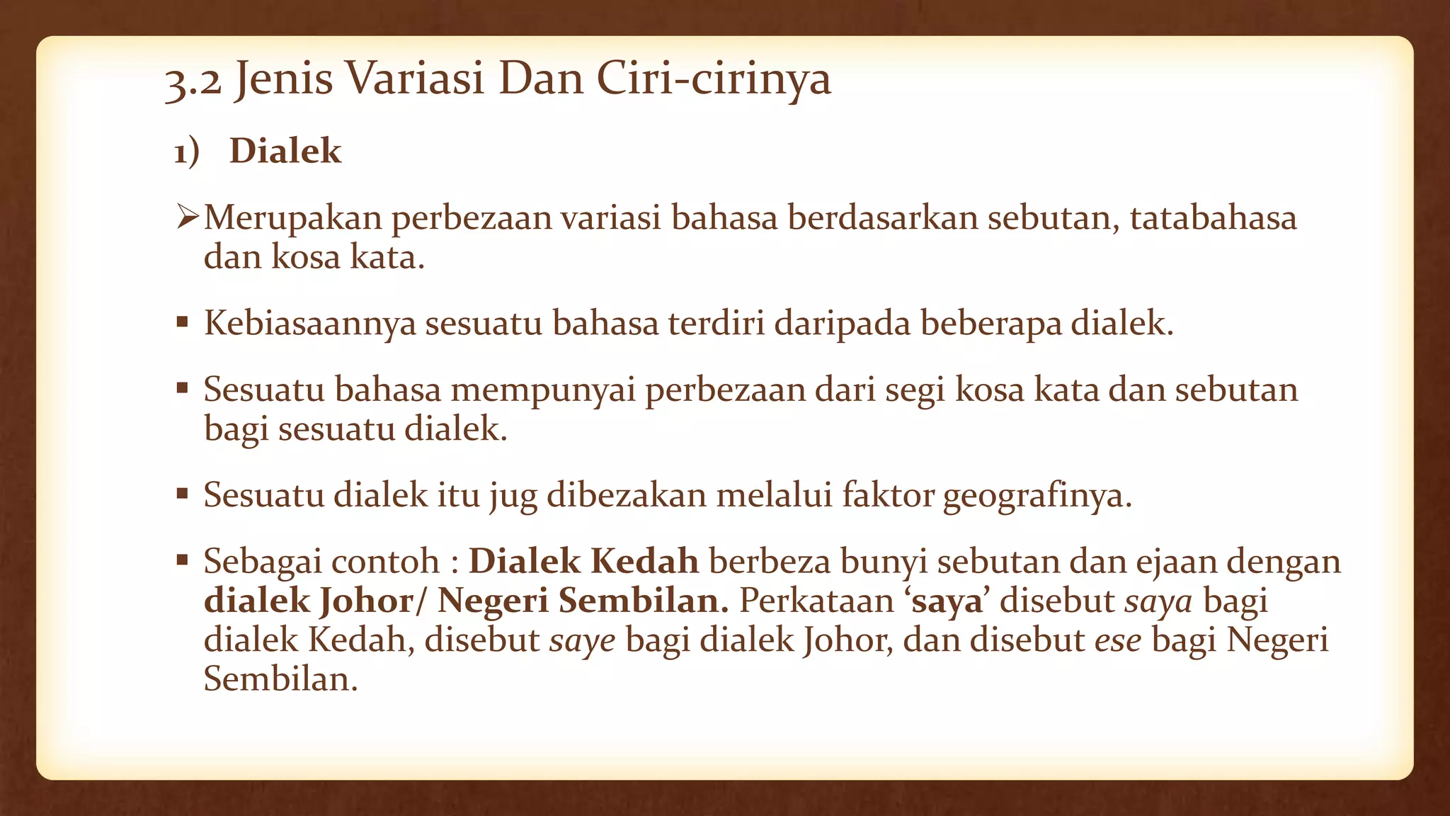 Variasi bahasa | PPTX