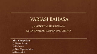 Variasi bahasa | PPTX