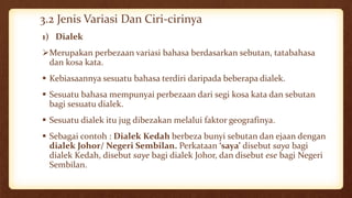 Variasi bahasa | PPTX