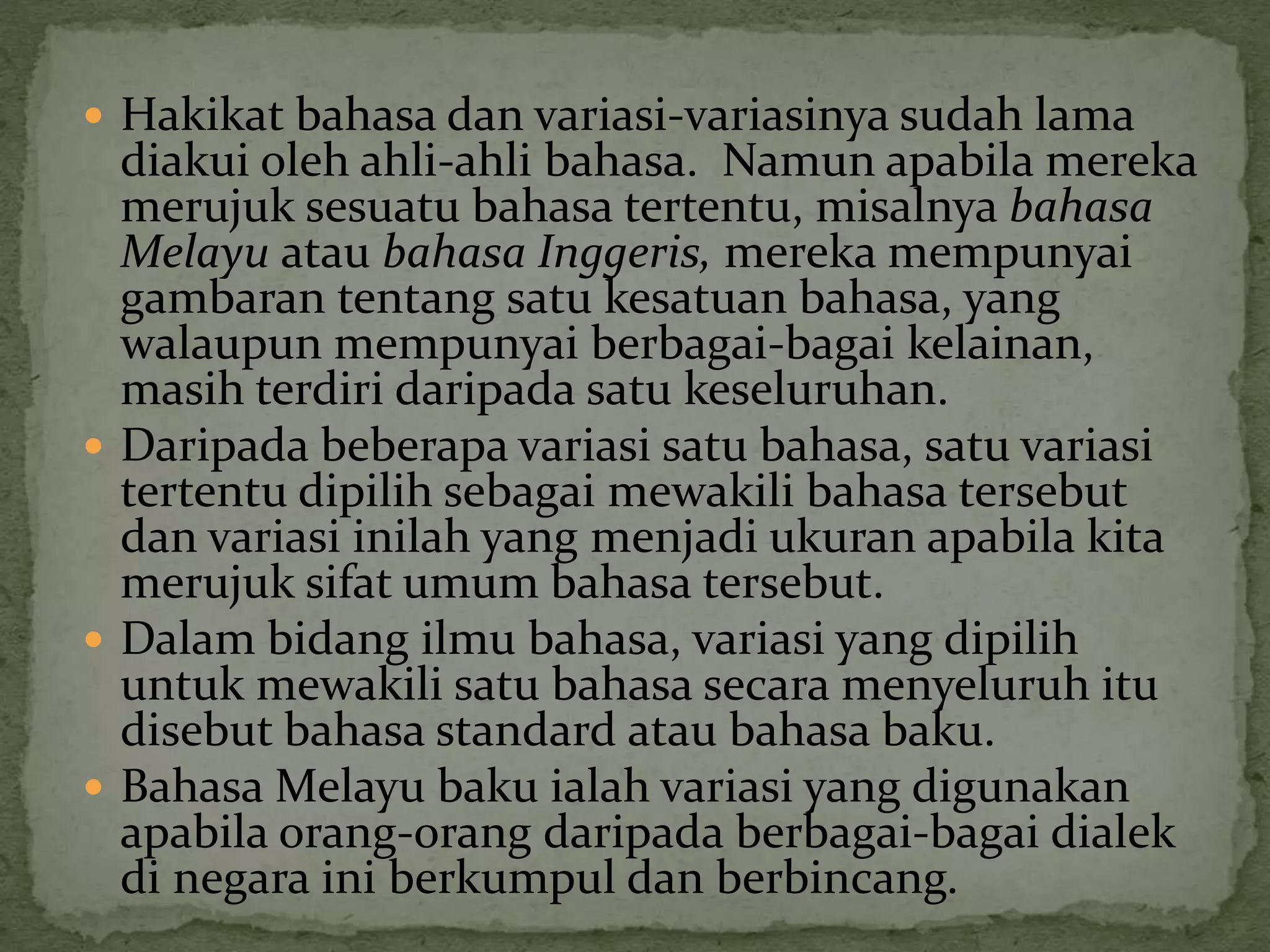 Variasi bahasa, bahasa isyarat | PPTX