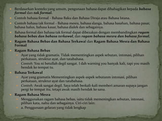 Variasi bahasa, bahasa isyarat | PPTX