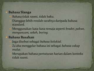 Variasi bahasa, bahasa isyarat | PPTX
