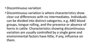 concepts of Variation.pptx in humans full | PPTX | Genetics | Science